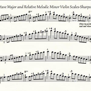 Violin Scales and Arpeggios: up to 4 Sharps/flats - Etsy