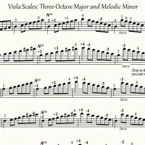Viola Scales and Arpeggios: Major & Minor (digital Download) - Etsy