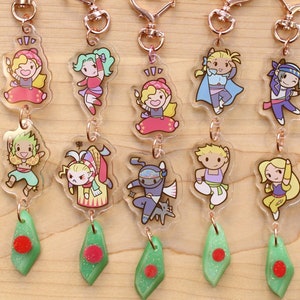 FF6 Relm + Strago Linked Charms - Final Fantasy 6 Acrylic Keychain ...