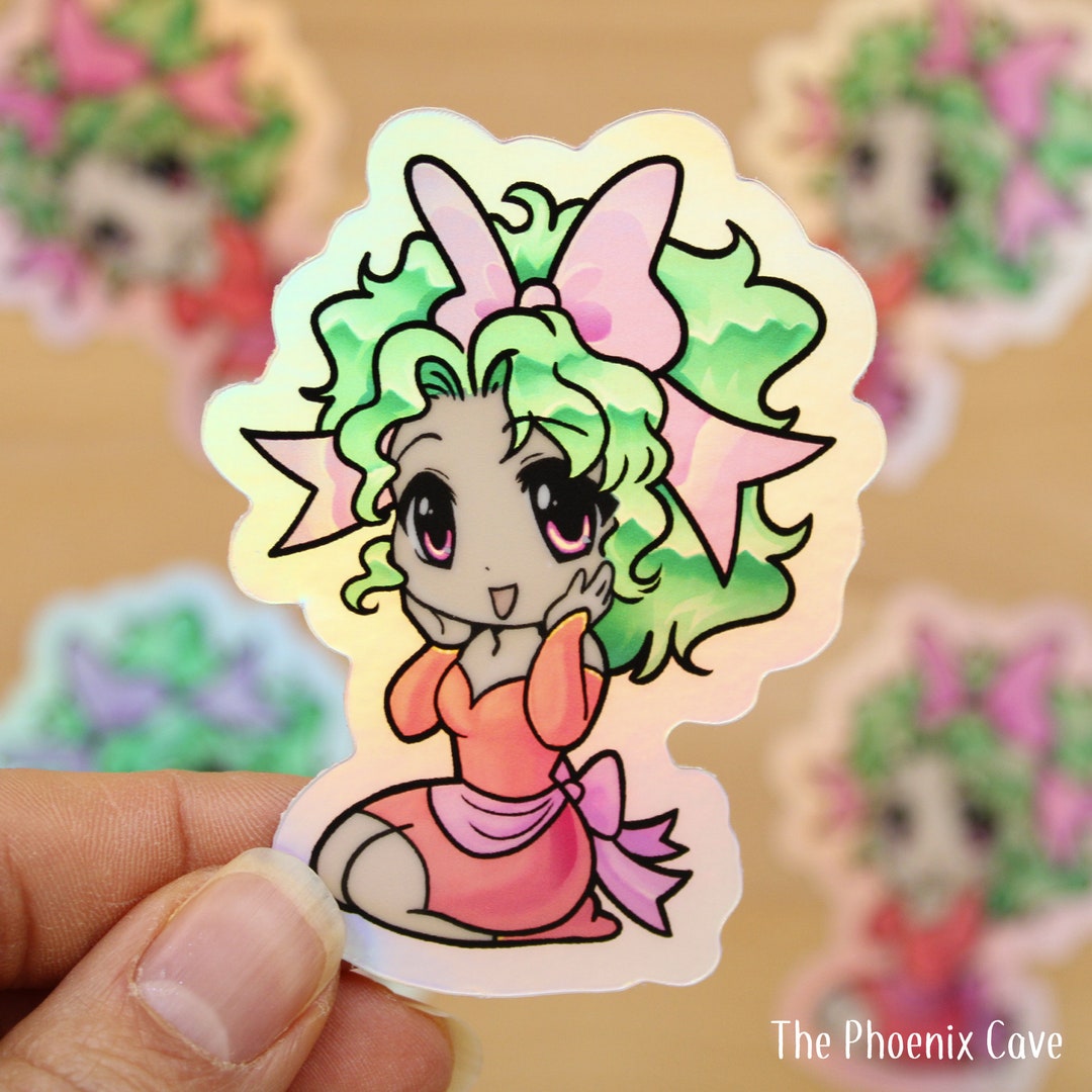 FF6 Terra Holographic Vinyl Sticker - Moe Style - 3" Tall Final Fantasy ...