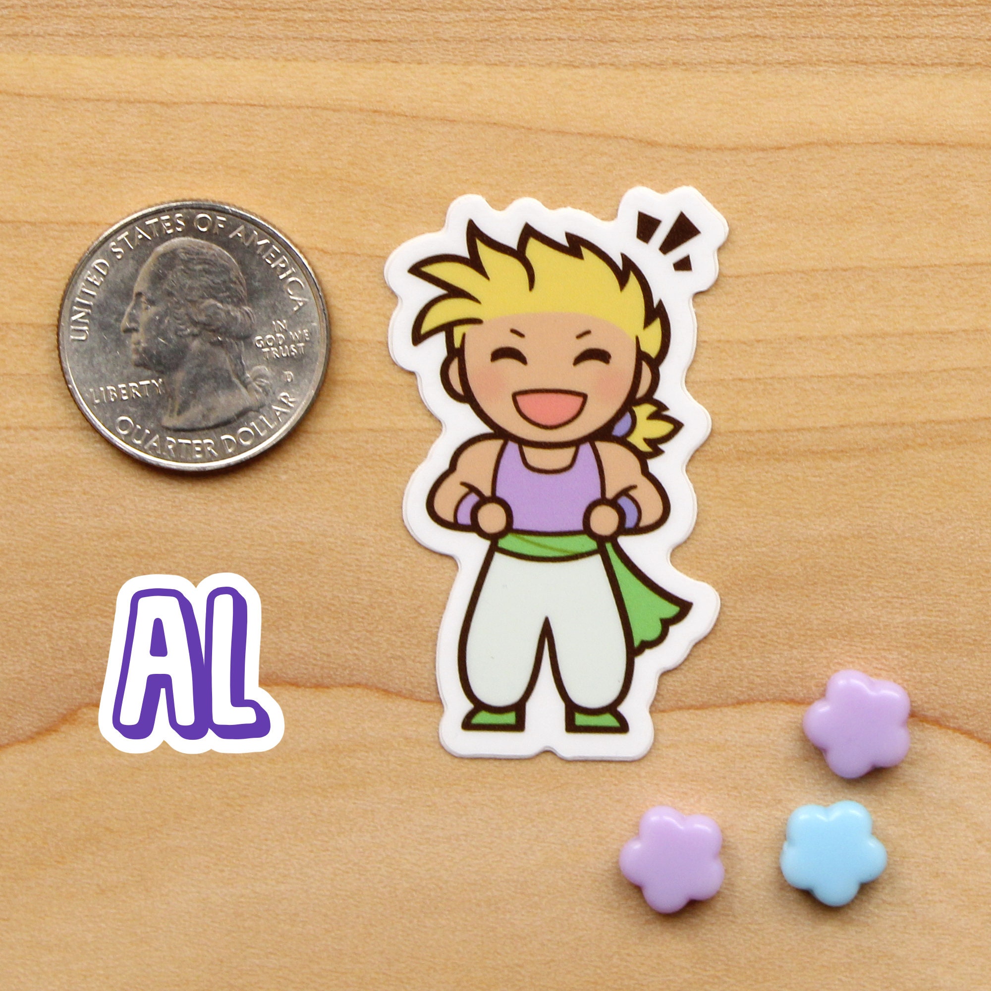 FF6 Sabin 2" Stickers - 5 Designs - Cute Final Fantasy VI Waterproof ...