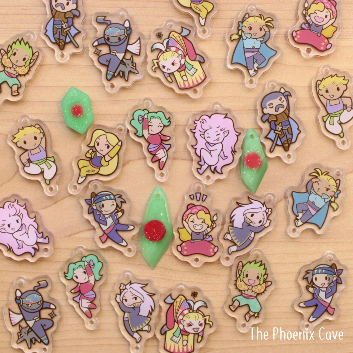 FF6 Relm + Strago Linked Charms - Final Fantasy 6 Acrylic Keychain ...