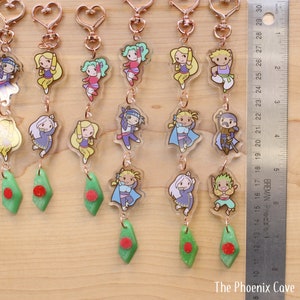 FF6 Relm + Strago Linked Charms - Final Fantasy 6 Acrylic Keychain ...