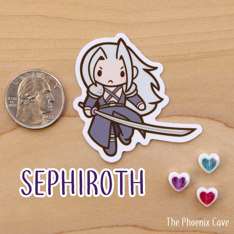 FF7 Vinyl Stickers 2" Tall - 5 Designs - Cute Final Fantasy VII ...