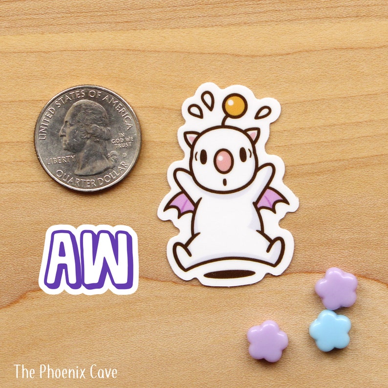 FF6 Mog 2" Stickers - 5 Designs - Cute Final Fantasy VI Waterproof ...