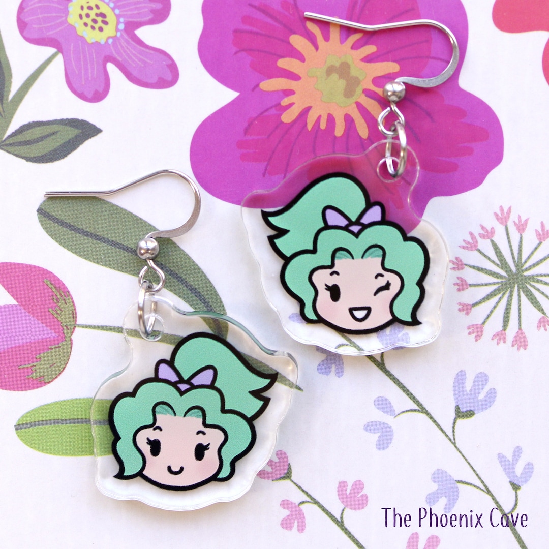 MINI Terra Chibi Gesicht Ohrringe 2,5 cm großen Acryl Anhänger Mini ...