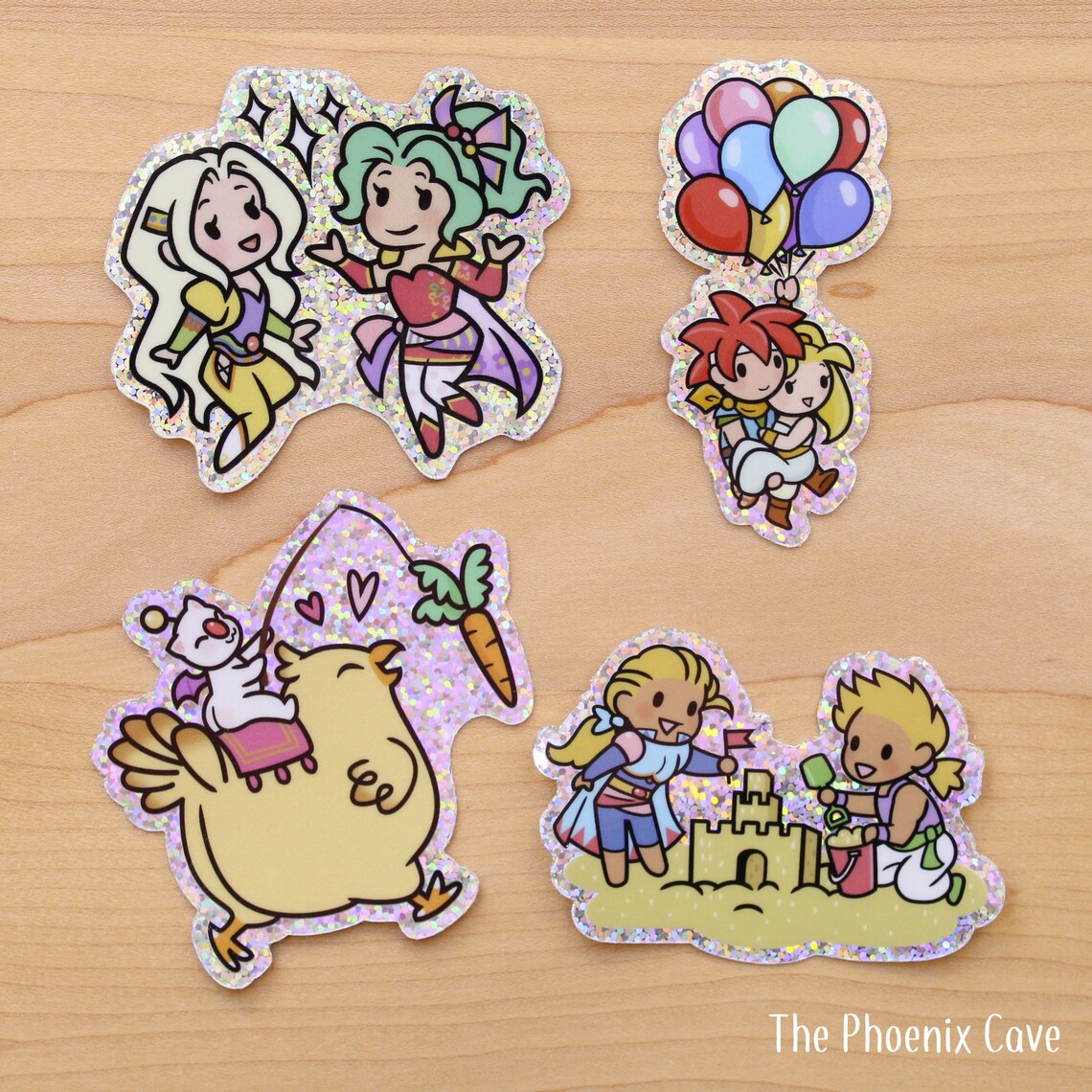 Chrono Trigger - Balloon Ride - 3" Glitter Vinyl Sticker - Cute Video ...