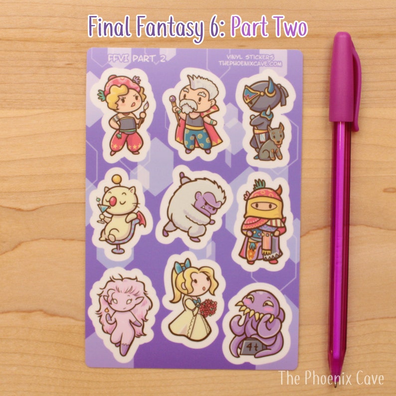 FF5 VINYL Stickers - 4x6" Sticker Sheet - Waterproof Vinyl Decals - Etsy
