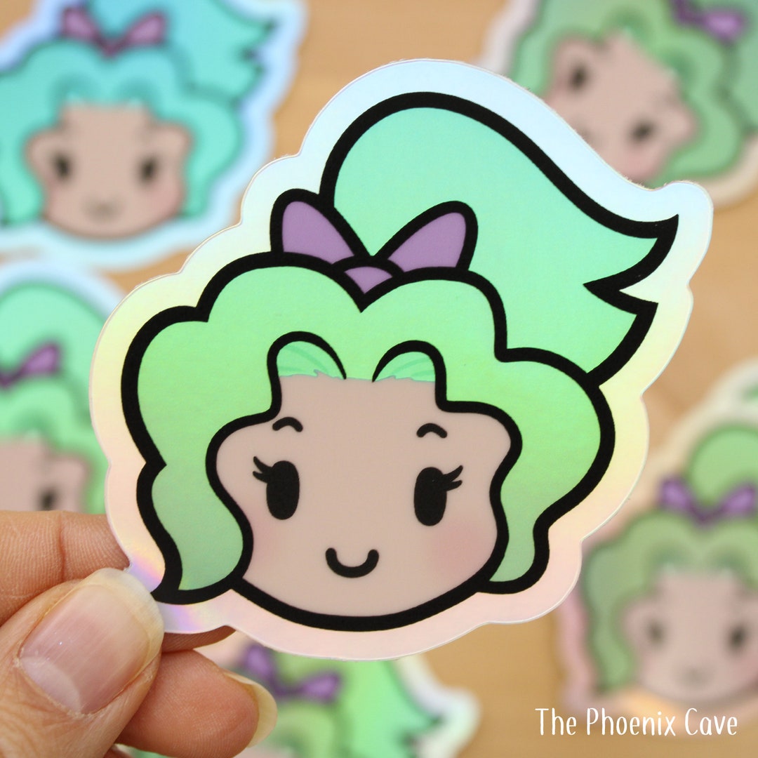 FF6 Terra - 3" Holographic Vinyl Stickers - Chibi Face - 3" Tall Final ...
