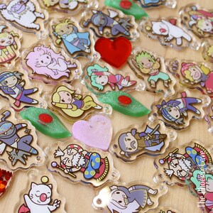 FF6 Shadow + Relm + Strago Linked Charms - Final Fantasy 6 Acrylic ...