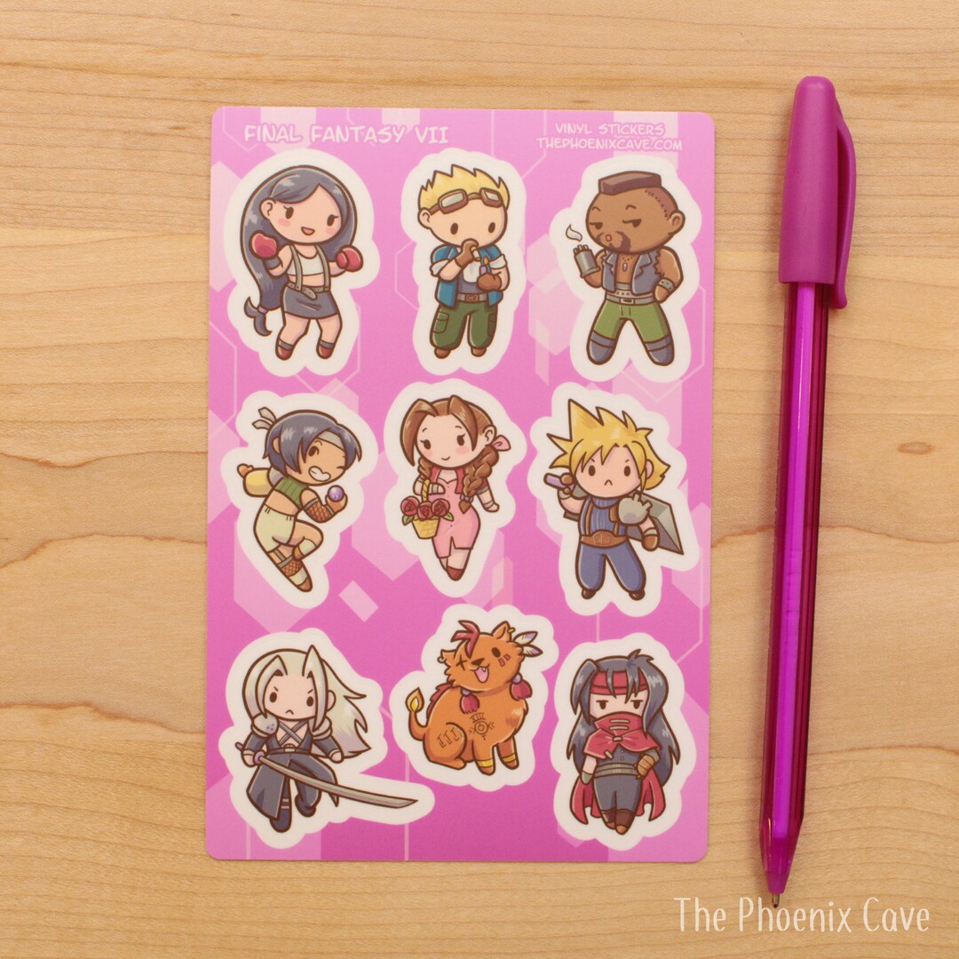 FF7 VINYL Stickers - 4x6" Sticker Sheet - Waterproof Vinyl Decals - Etsy