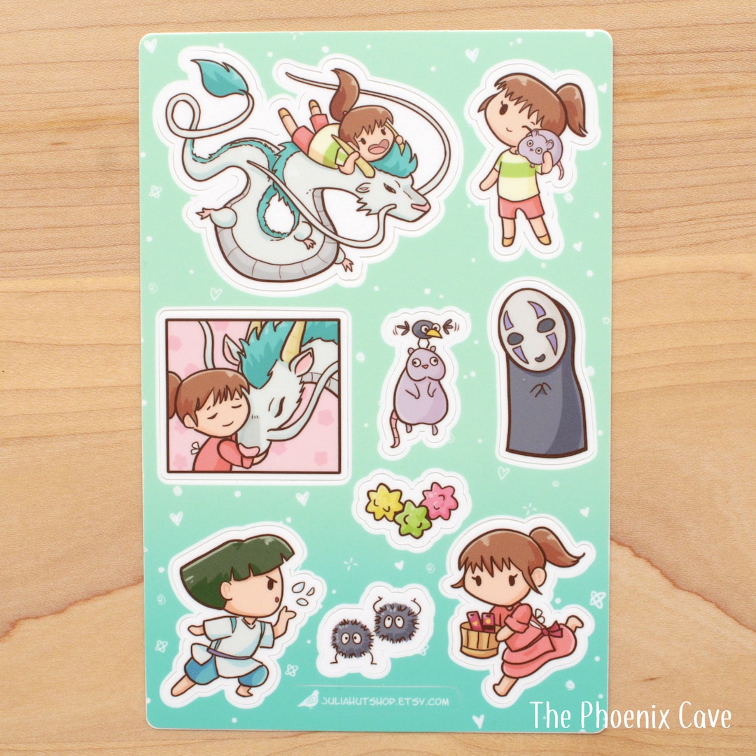 Anime Stickers - Girl Works at Bath House - 4x6" Sticker Sheet - Vinyl ...