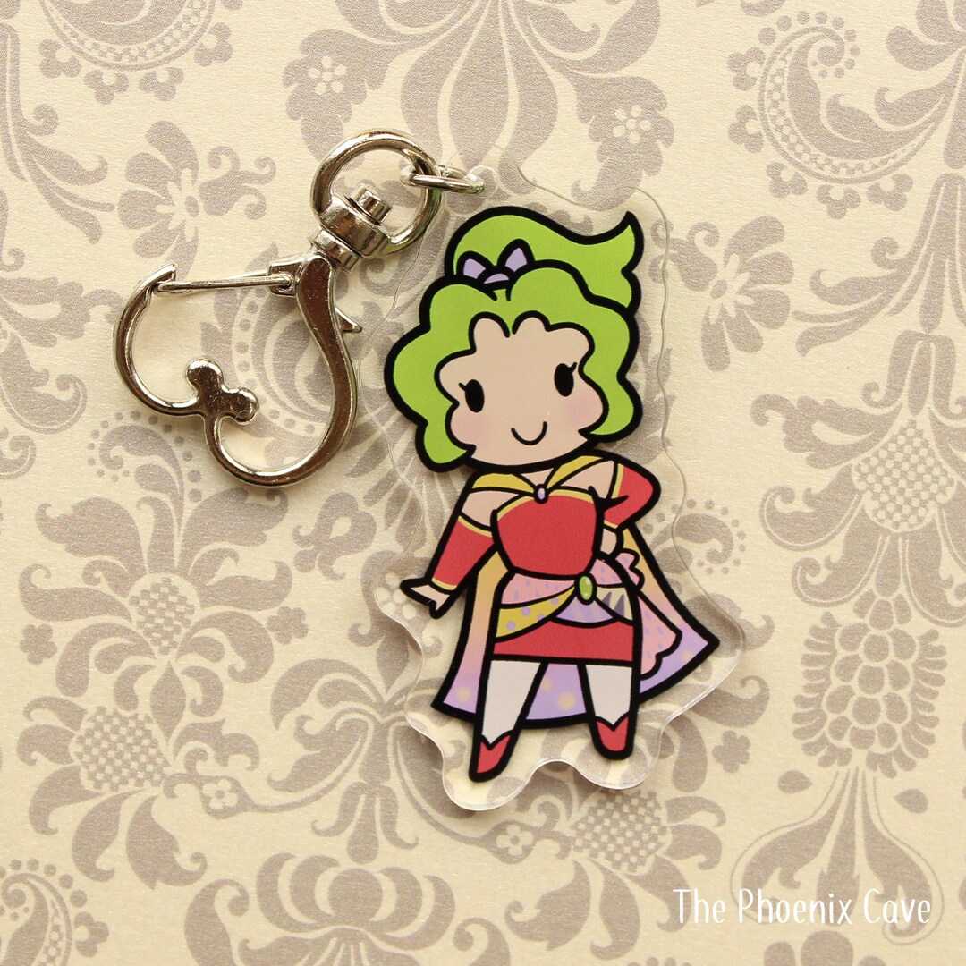 Terra Keychain - FF6 Keychain - 2.25" Acrylic Charm With Heart Clasp - Etsy