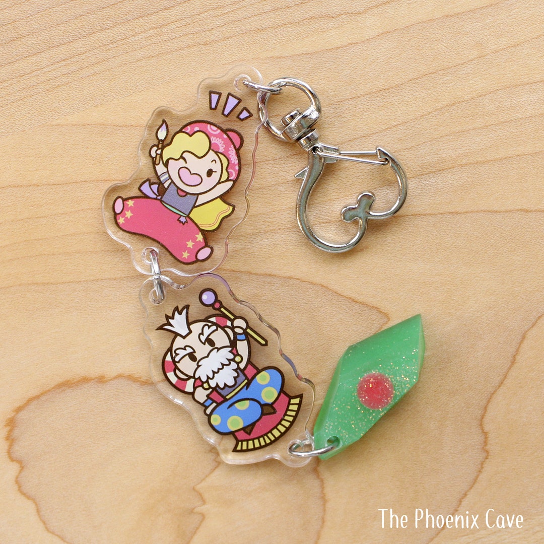 FF6 Relm + Strago Linked Charms - Final Fantasy 6 Acrylic Keychain ...