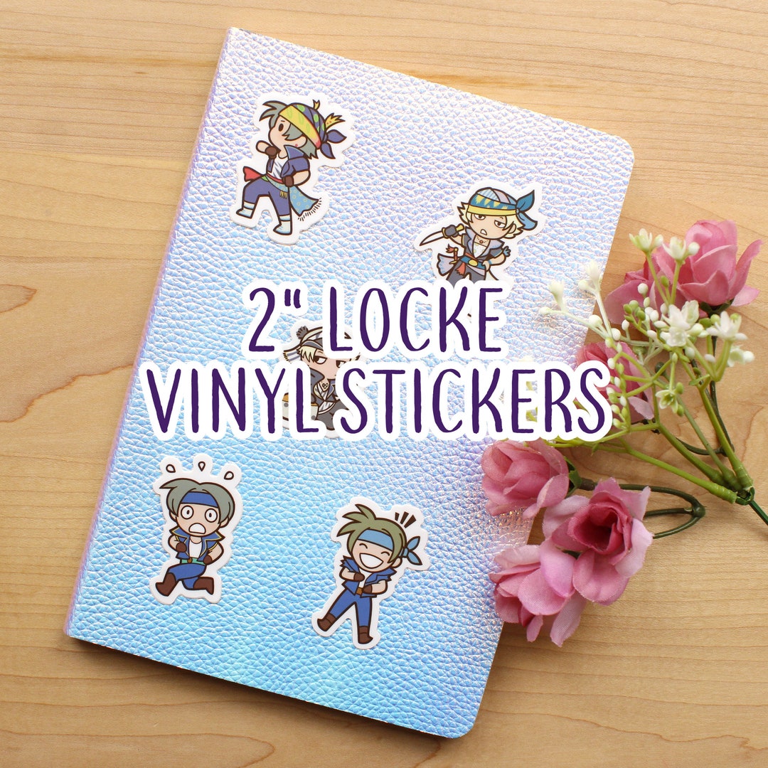FF6 Locke 2" Stickers - 5 Designs - Cute Final Fantasy VI Waterproof ...
