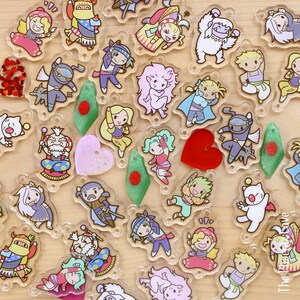 FF6 Shadow + Relm + Strago Linked Charms - Final Fantasy 6 Acrylic ...