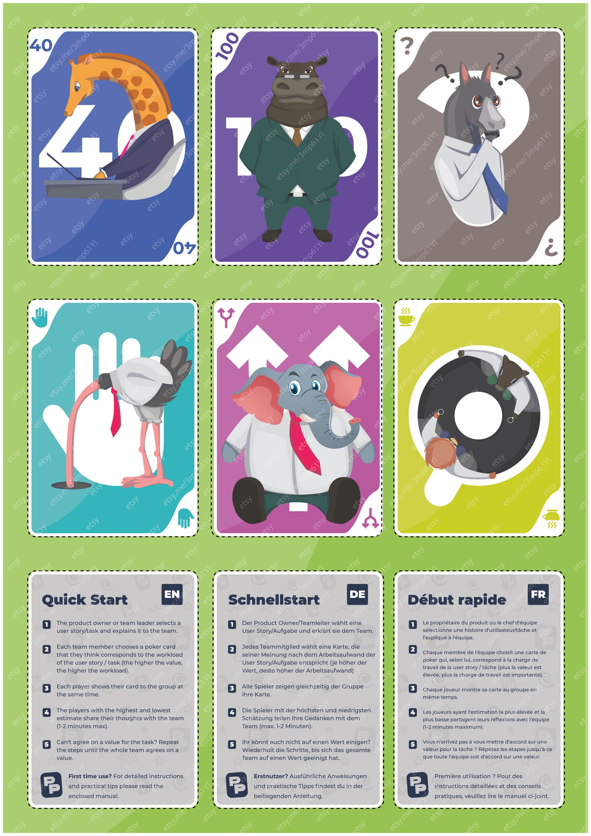Planning Poker Cards | Story Points | Print@home - Etsy