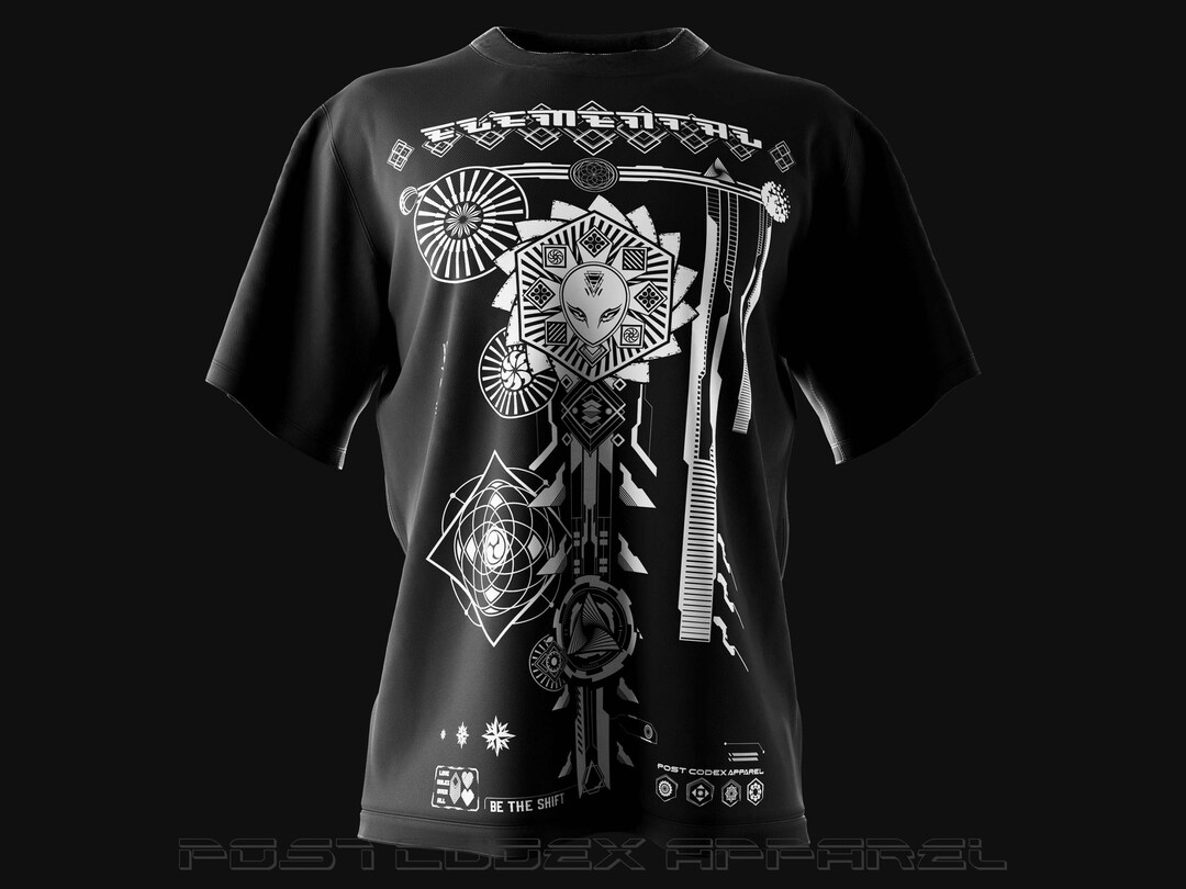 Cyberpunk, Metaphysical T-shirt, Techwear Apparel Print, Futuristic ...