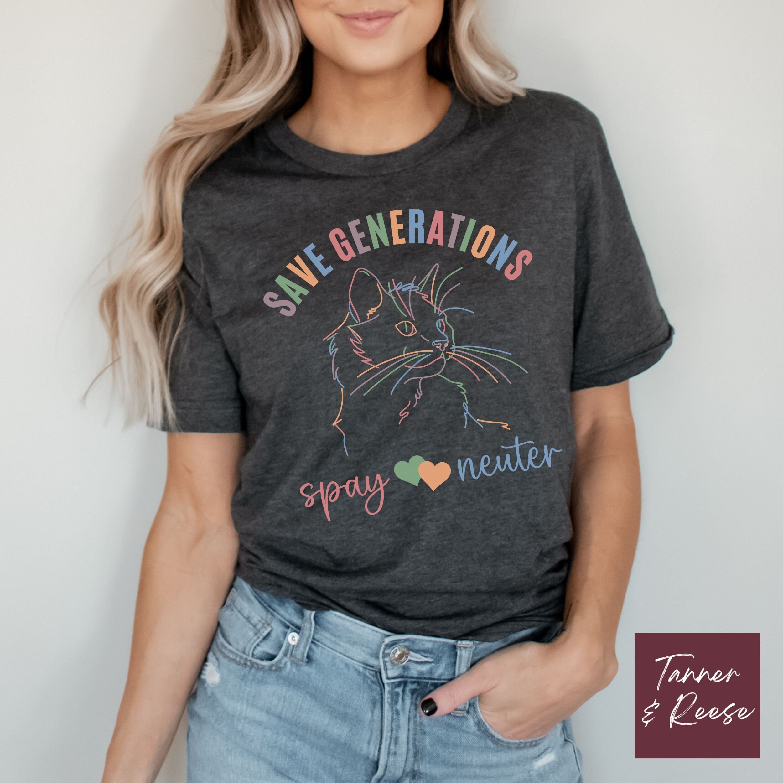 Spay Neuter Shirt Spay and Neuter Cat Rescue Shirt Cat Foster Shirt Cat ...