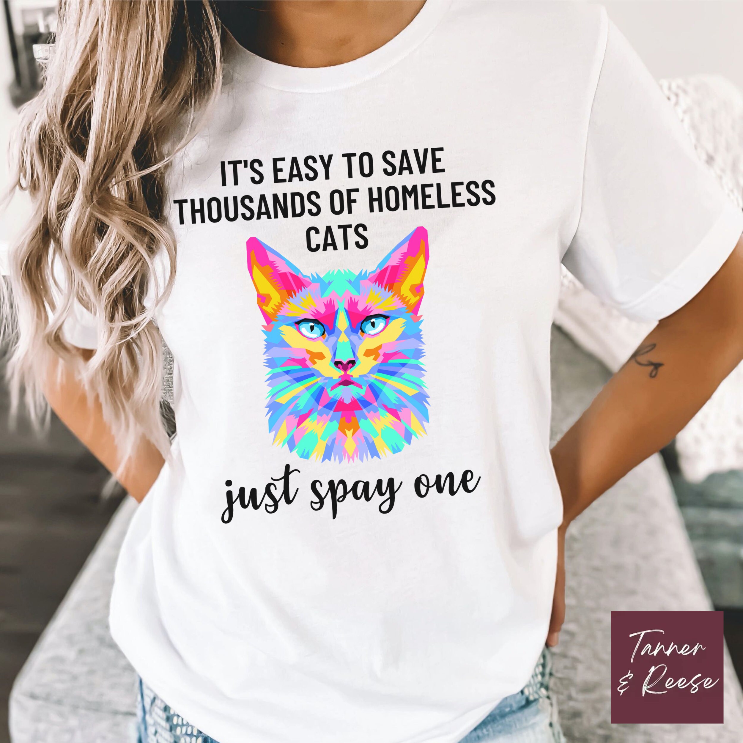 Spay Neuter Shirts Spay and Neuter Shirt Cat Rescue Shirts Save Feral ...