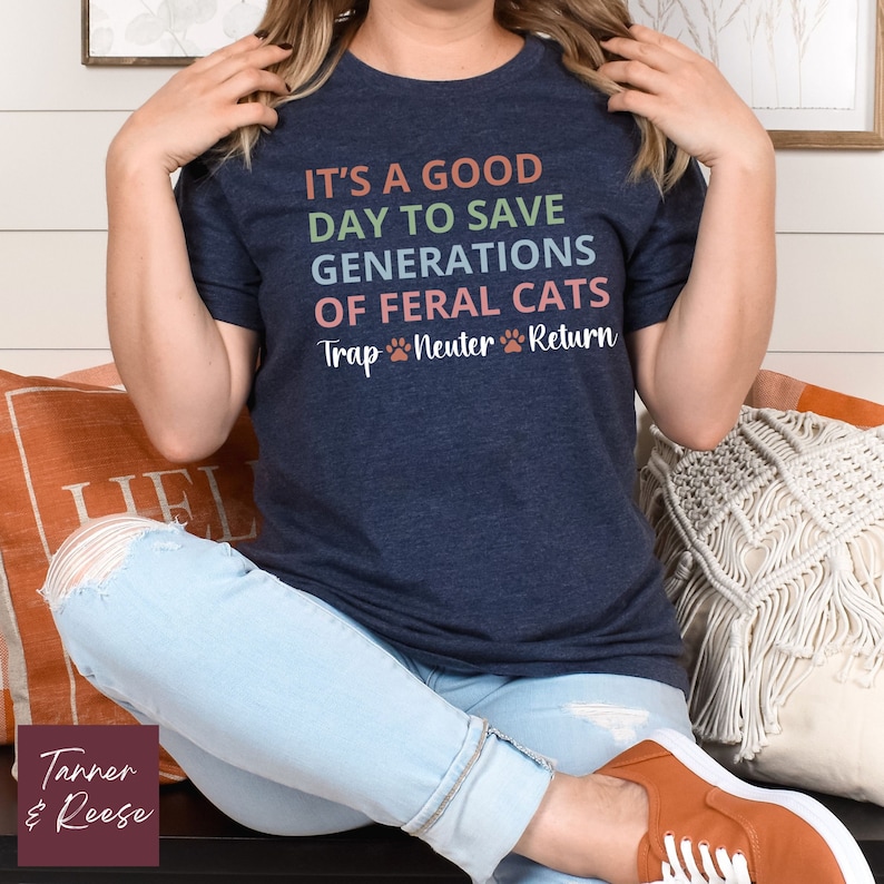 Spay Neuter Shirts Spay and Neuter Shirt Cat Rescue Shirts Save Feral ...
