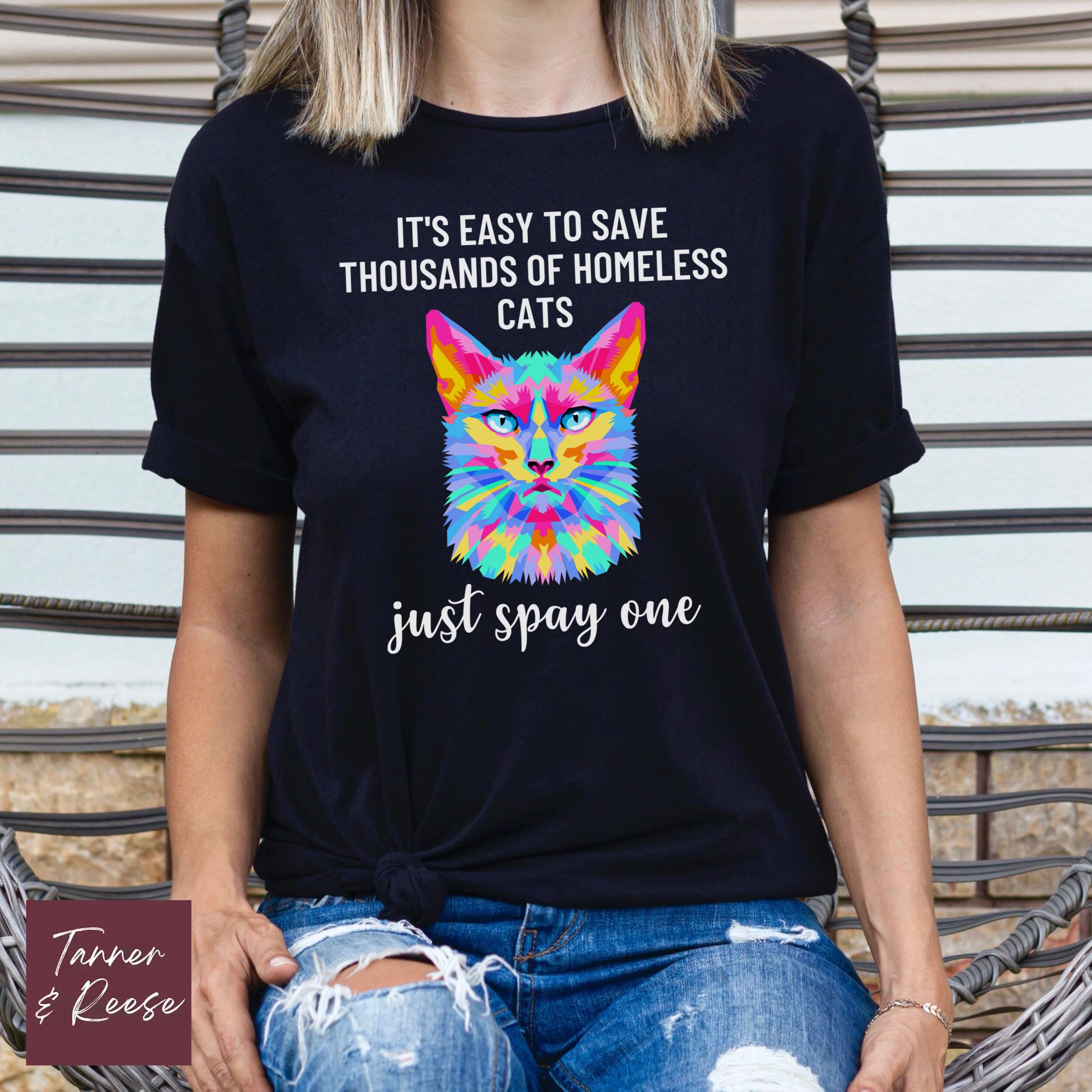 Spay Neuter Shirts Spay and Neuter Shirt Cat Rescue Shirts Save Feral ...