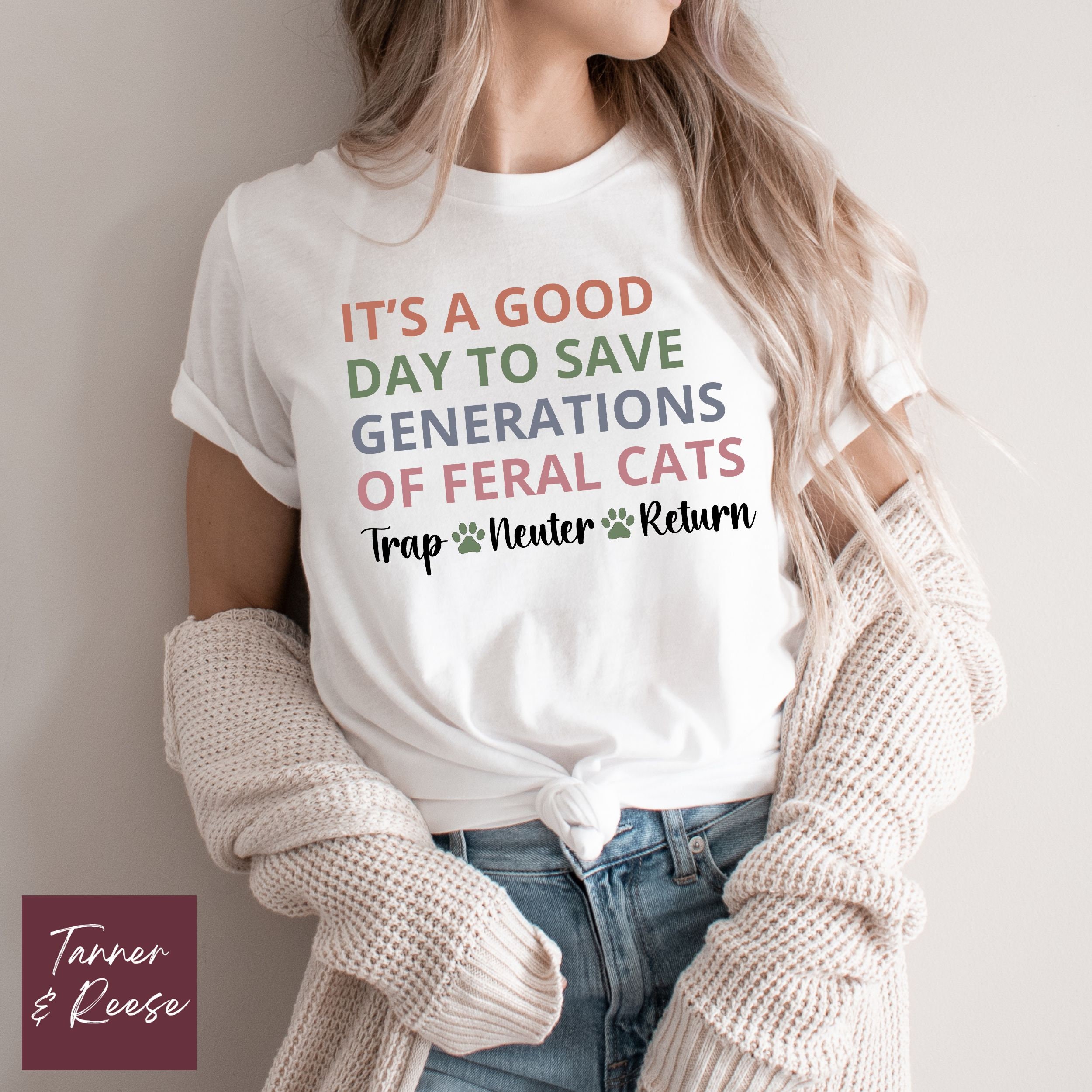 Spay Neuter Shirts Spay and Neuter Shirt Cat Rescue Shirts Save Feral ...