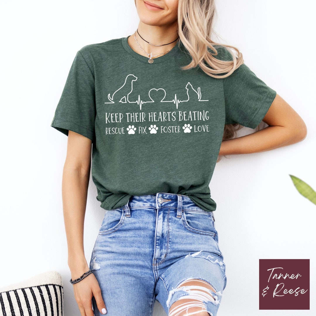 Animal Rescue Shirt Dog Rescue Shirt Cat Rescue Shirt Dog Foster Cat ...