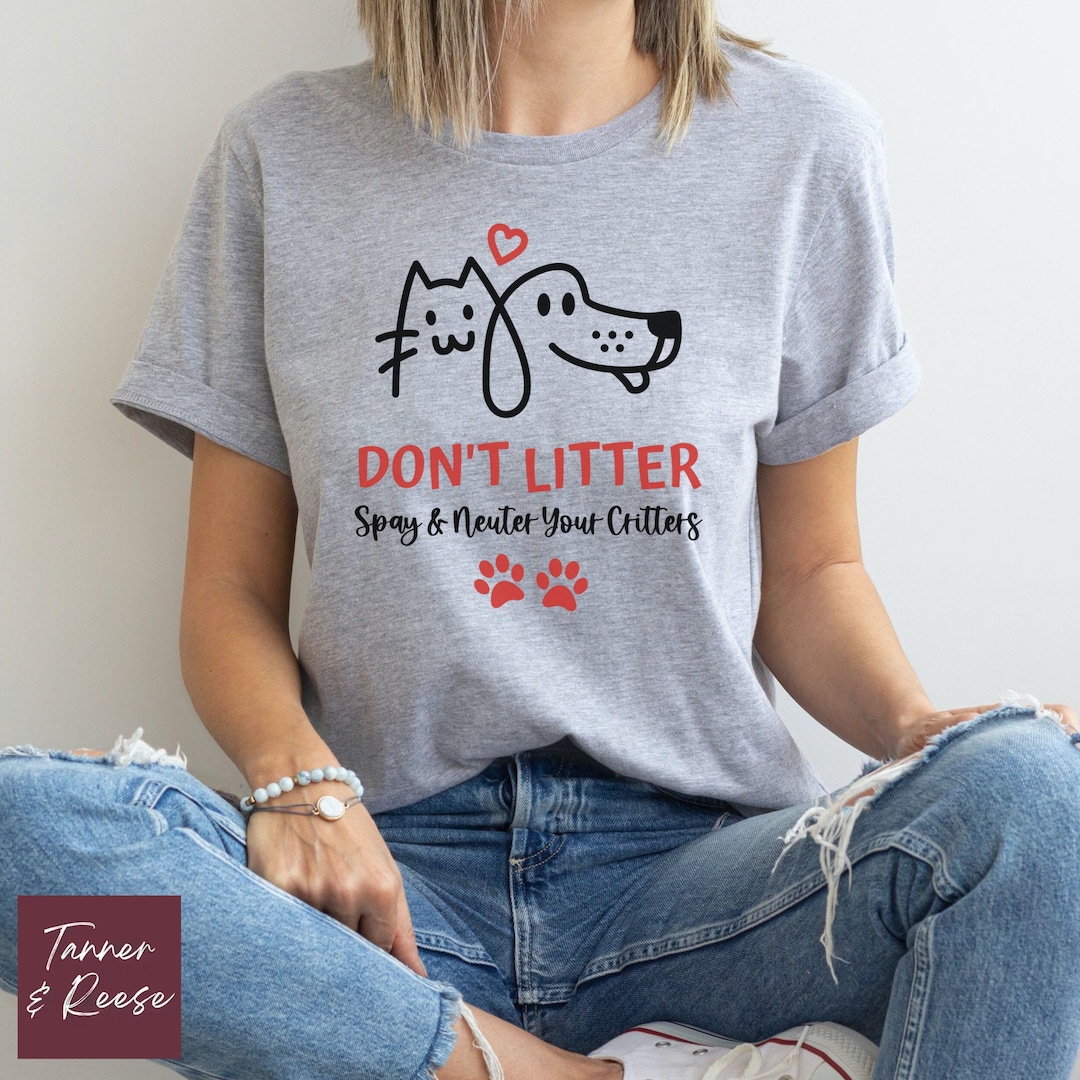 Spay Neuter Shirt Spay and Neuter Shirts Animal Rescue Shirt Dog Foster ...