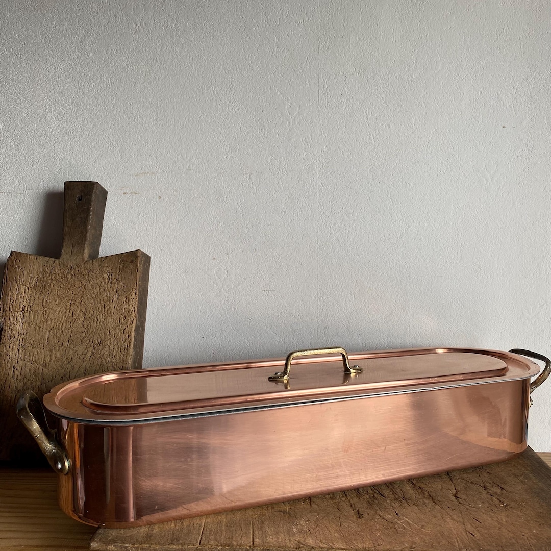 Very Large Double Handle Copper Aluminum Fish Steamer With Lid and Grid ...