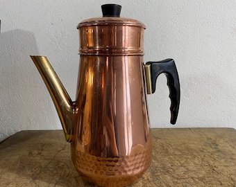 Vintage Copper Cafetiere / French Coffee Pot - Etsy