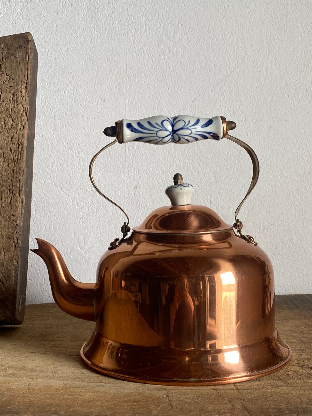 Copper Brass Snake Sprout Kettle , French Vintage Water Kettle , Stove ...