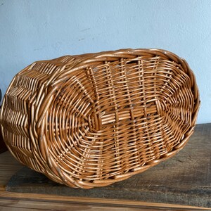 French Vintage Wicker Basket , Market Shopping Basket , Farmhouse ...