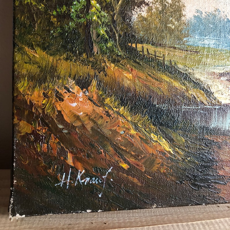 Original Oil Painting by Heinrich Knauf 1901-1976 on Canvas Part of the ...