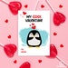 PRINTABLE Cute Penguin Valentine's Day Cards Classroom Valentine's Day ...