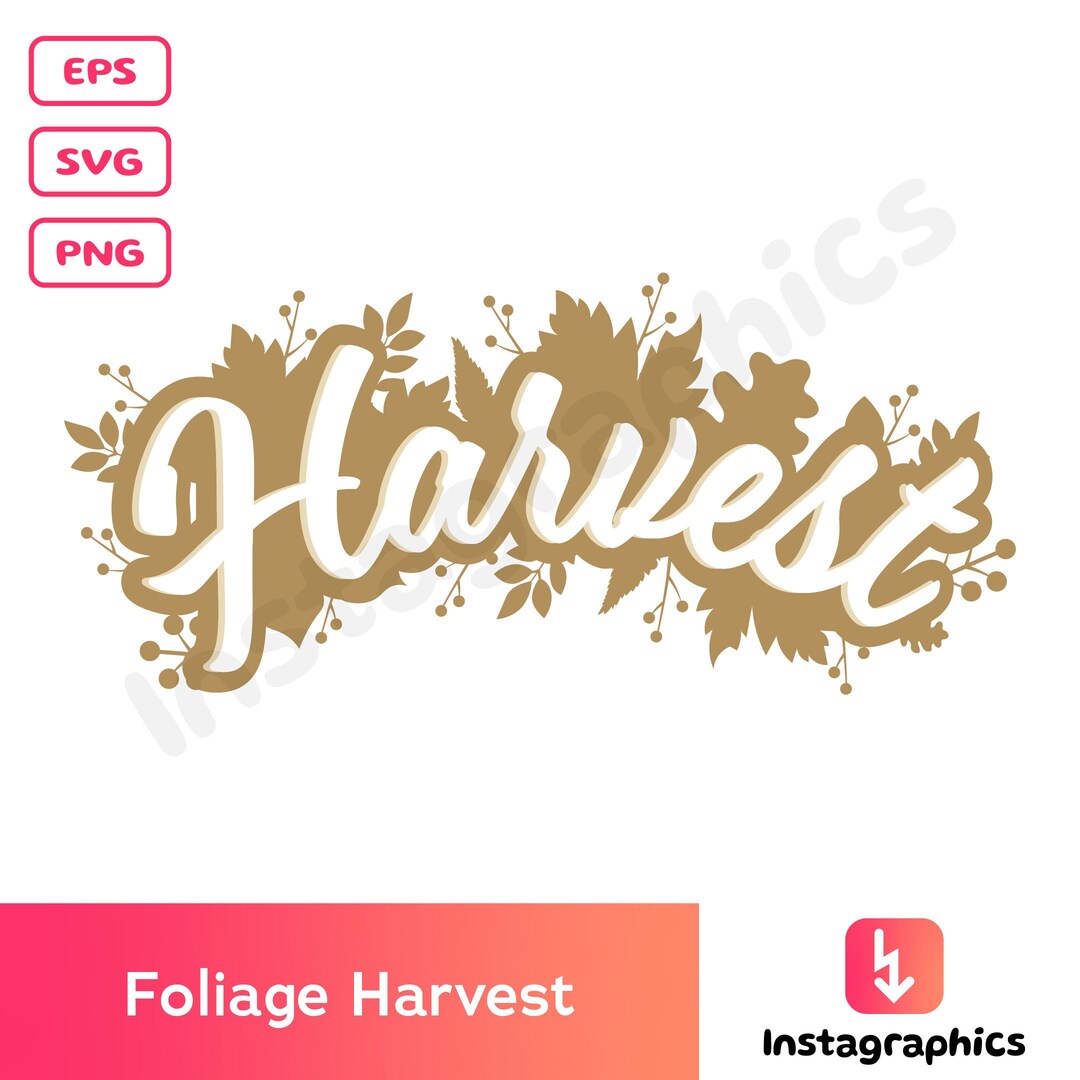 Foliage Harvest Graphic Svg Png Eps Fall Graphic - Etsy