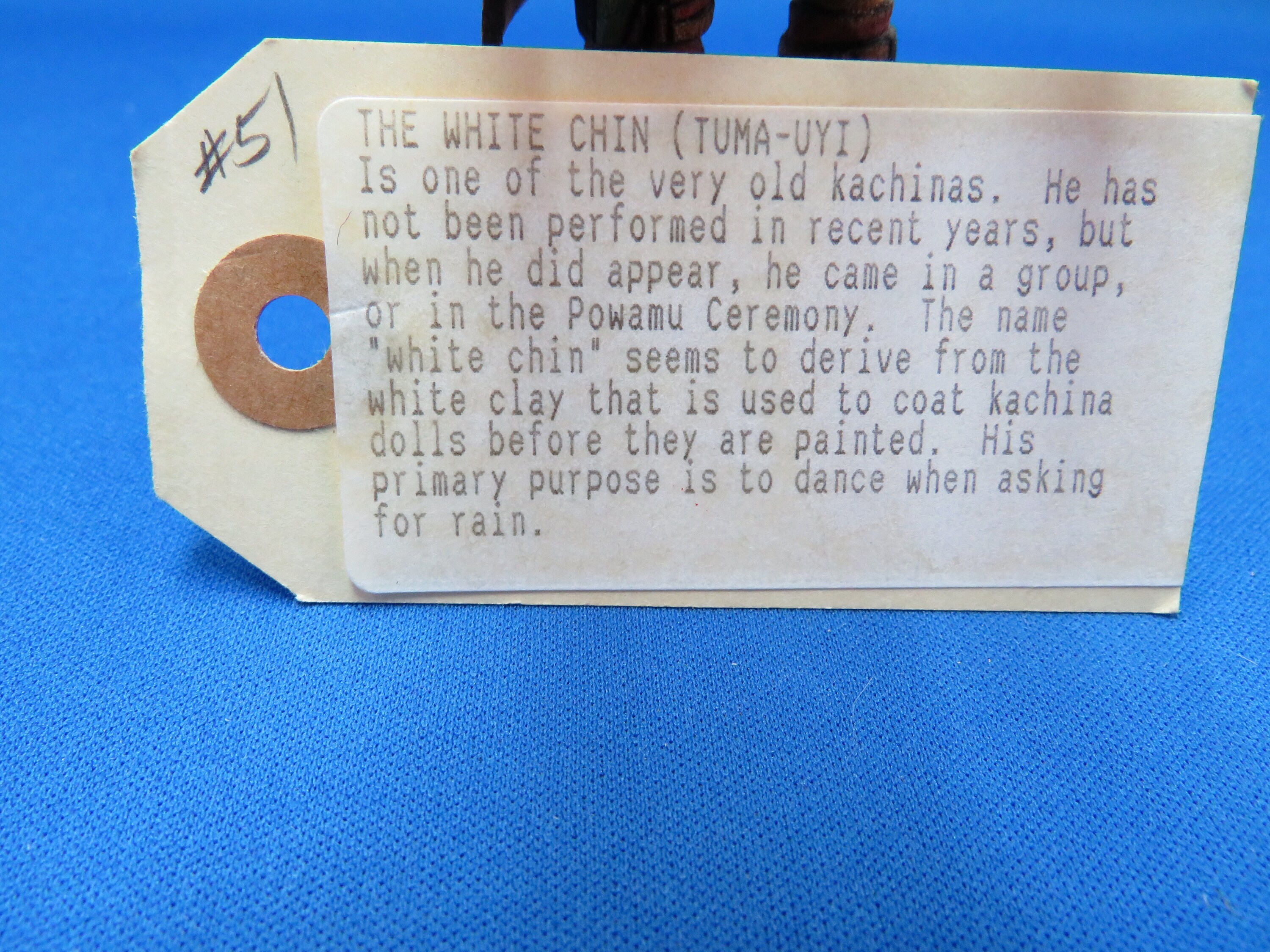 Vintage Kachina tuma-uyi White Chin Kachina Carved by R. David randy ...