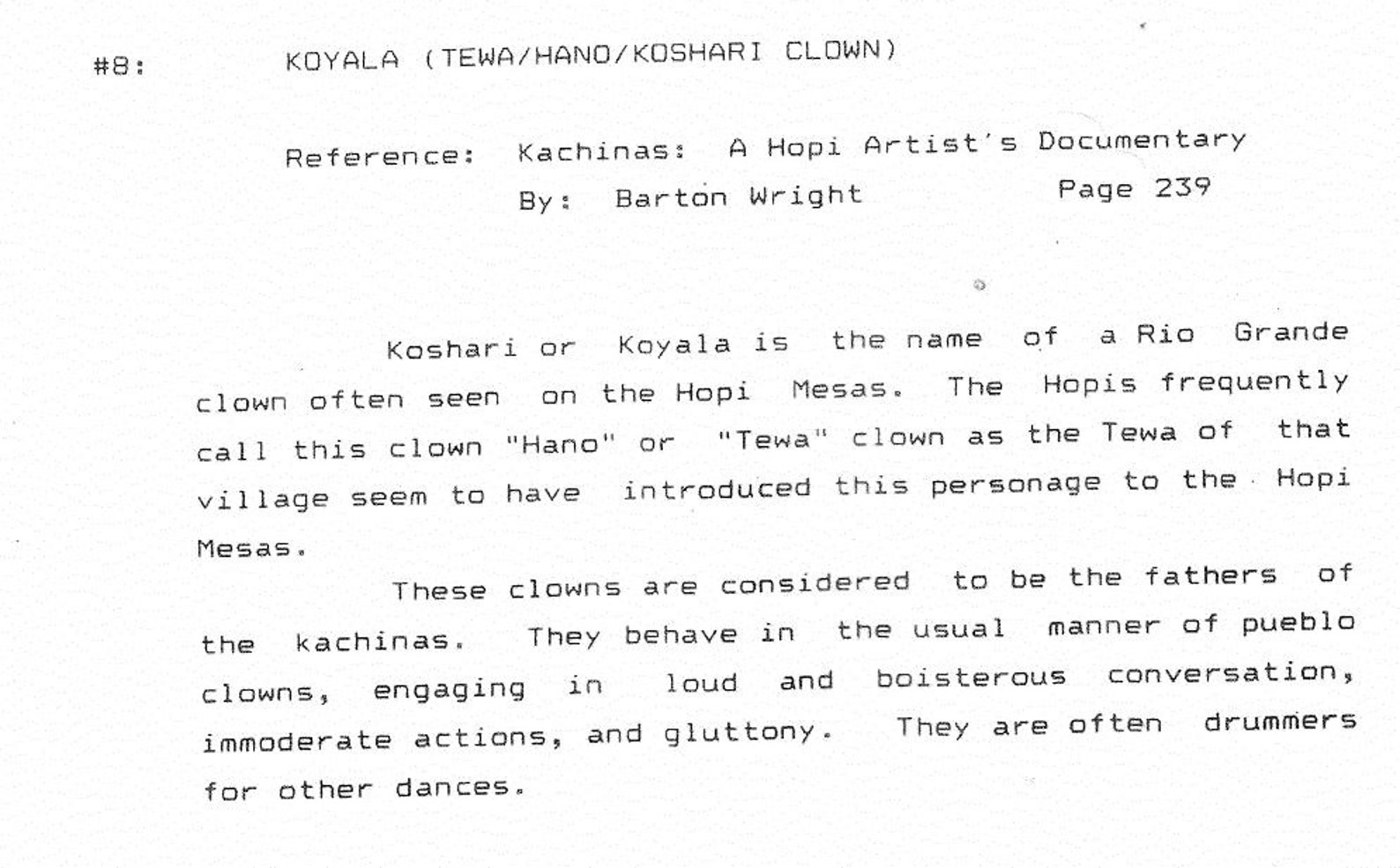Vintage Kachina koshari Aka Koyala Tewa or Hano Clown Kachina Carved by ...