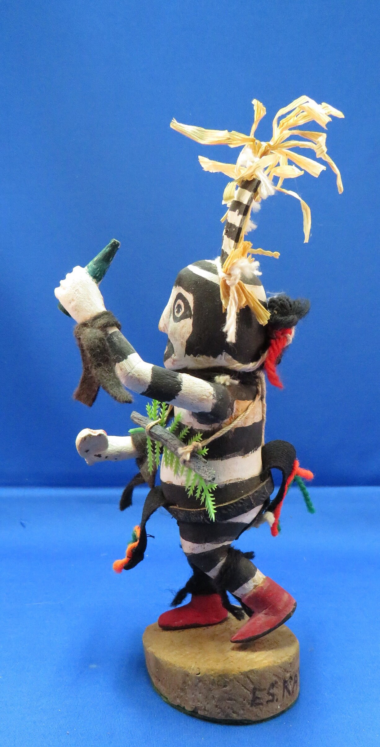 Vintage Kachina koshari Aka Koyala Tewa or Hano Clown Kachina Carved by ...