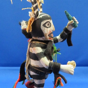 Vintage Kachina koshari Aka Koyala Tewa or Hano Clown Kachina Carved by ...