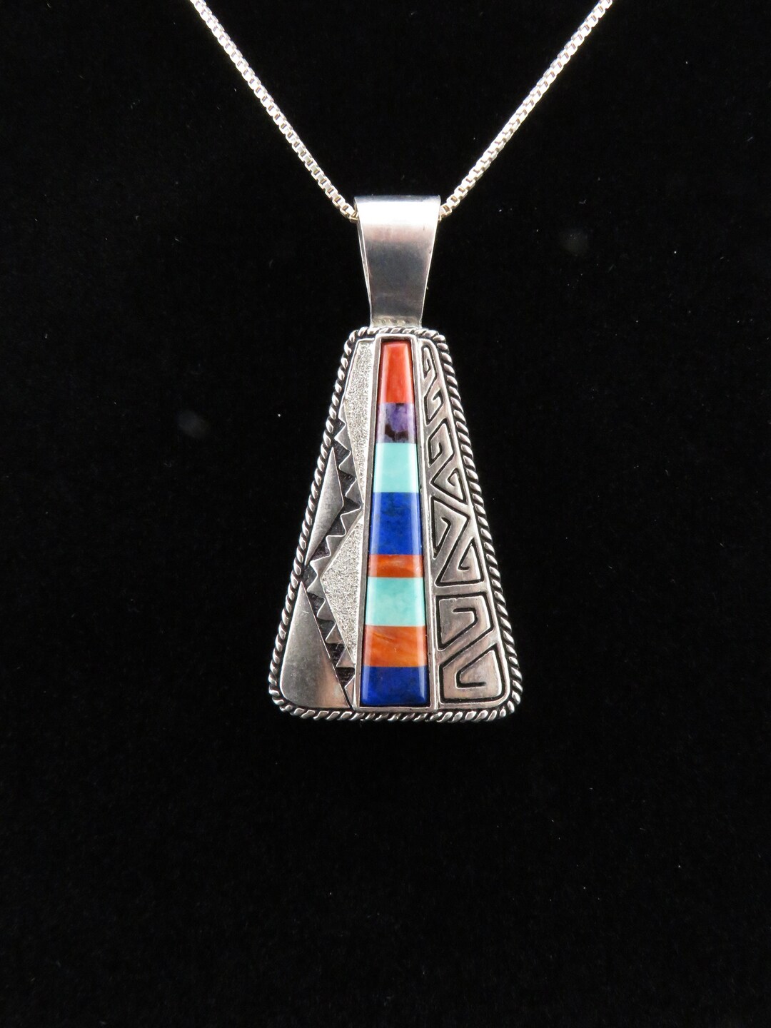 Vintage Carolyn Pollack Relios Sterling Silver Multi-stone Inlay ...