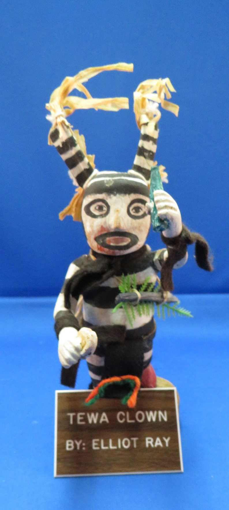 Vintage Kachina koshari Aka Koyala Tewa or Hano Clown Kachina Carved by ...