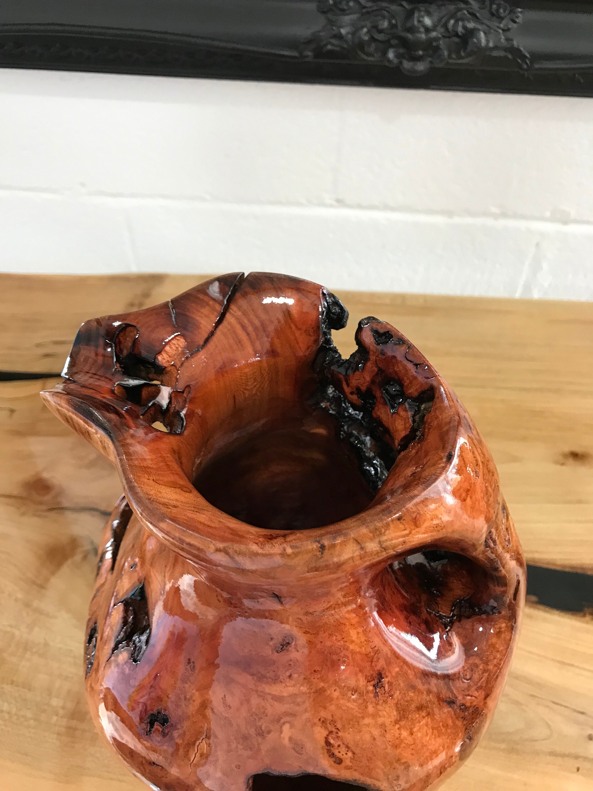 Wooden Cherry Burl Vase Sculpture - Etsy