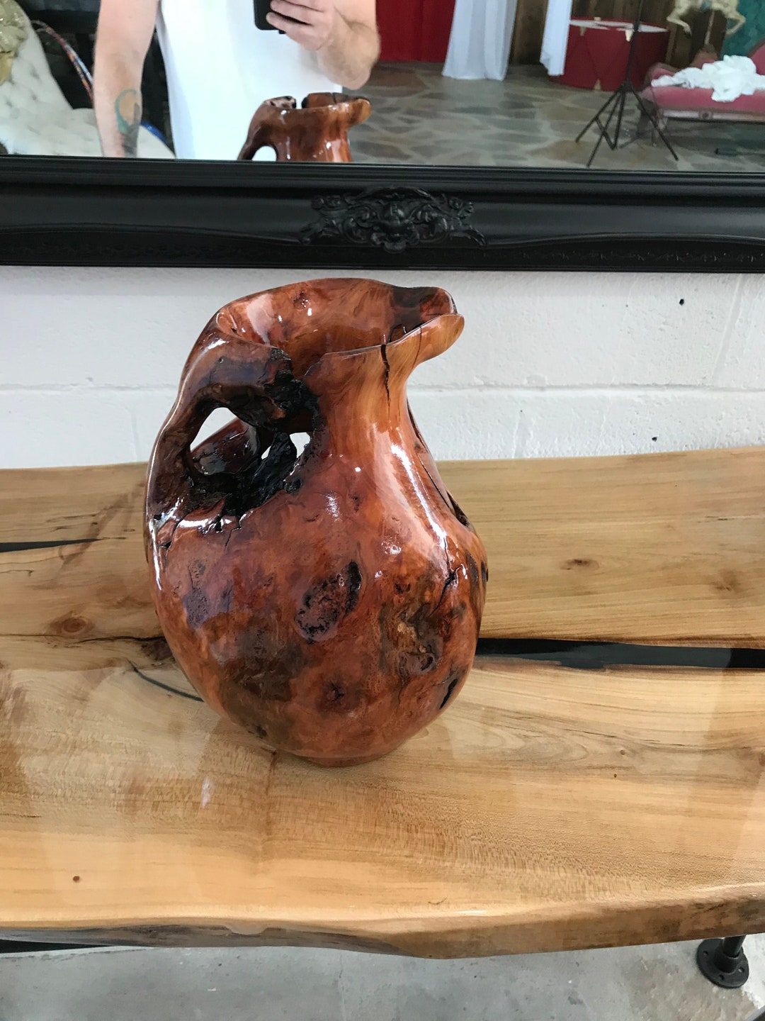 Wooden Cherry Burl Vase Sculpture - Etsy