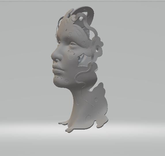 3D Stl Woman Mask ,3D Stl Woman Face Drawing File,face Stl for Priting ...