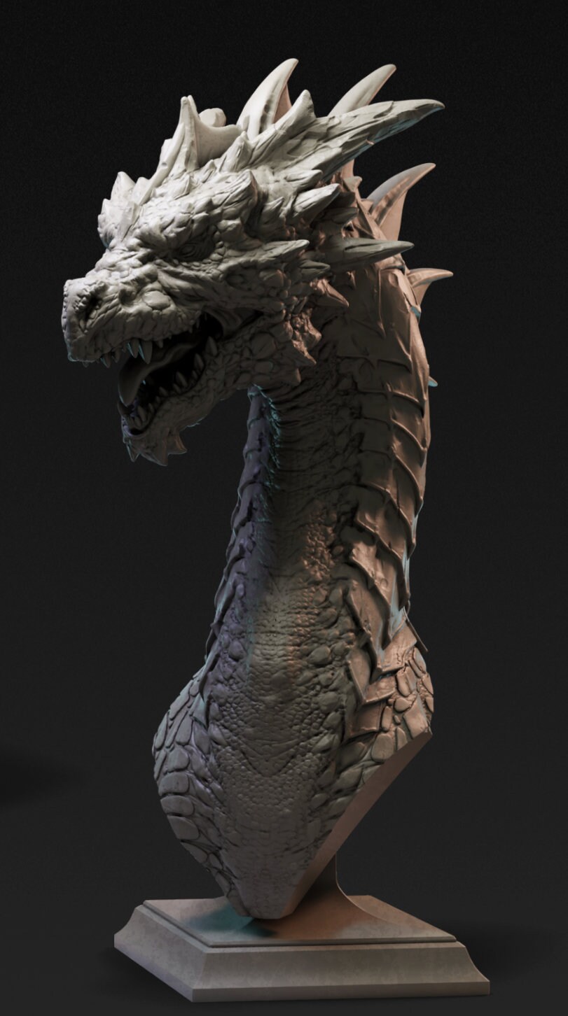 3D Stl Model,3d Stl Dragon Head Drawing File,stl for Priting,3d Printer ...