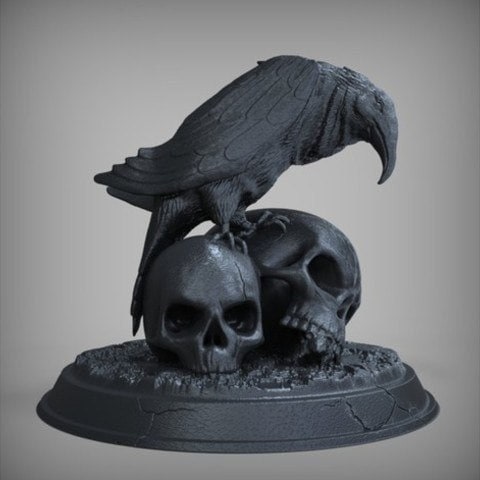 3D Stl Crow&skull Model,3d Stl Drawing File,stl for Priting,3d Printer ...