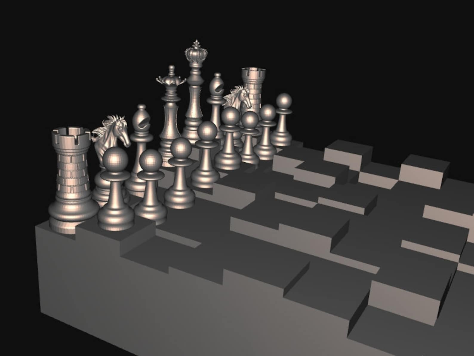 3D Chess Set STL Model for 3D Printer (digital Download) - Etsy