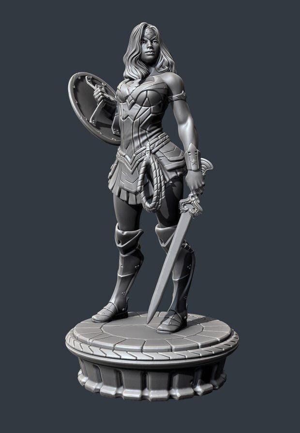 3D Stl Model,3d Stl Warrior Woman Drawing File,stl for Priting,3d ...