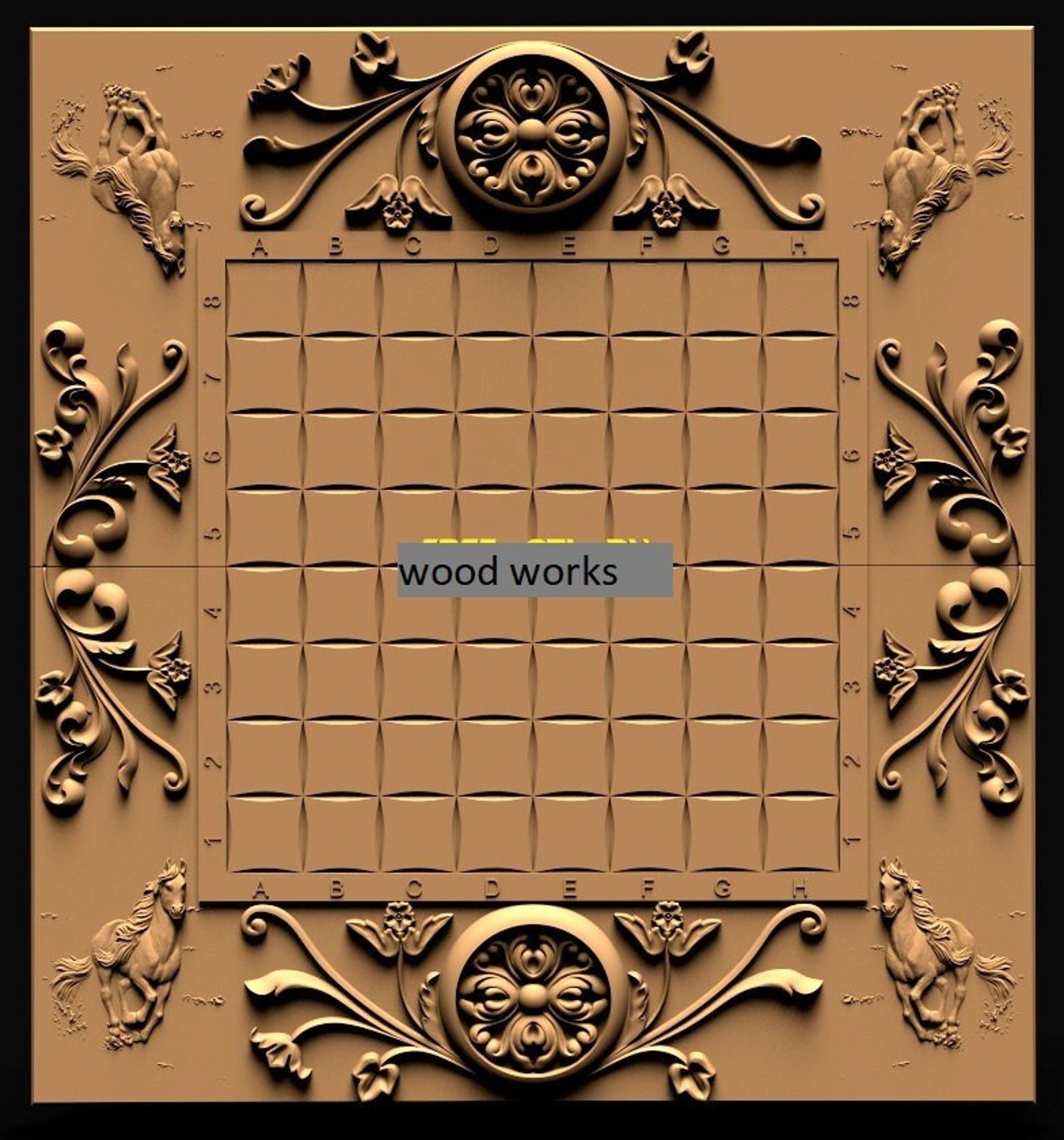 3d Stl Drawing Files,3d Stl Chess Board,cnc Machine,3d Printer and Cnc ...